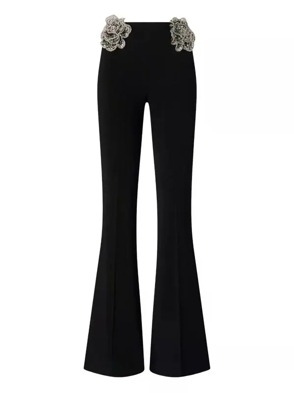 Pinko Floral-appliqué Flared Trousers
