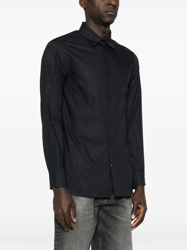 Emporio Armani Logo Cotton Shirt - Blue