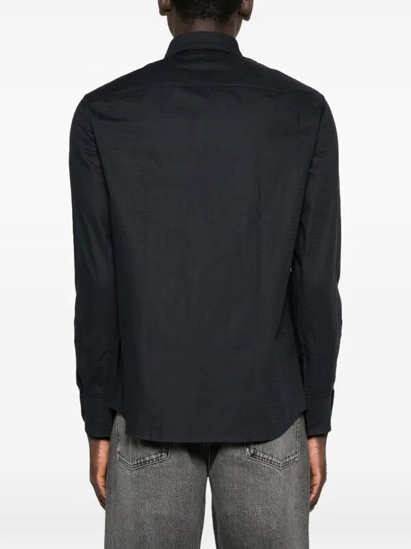 Emporio Armani Logo Cotton Shirt - Blue