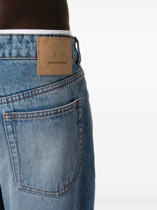 AMI Paris Wide Leg Jeans - Blue