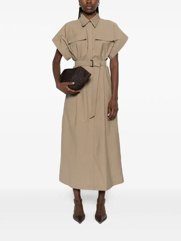 Brunello Cucinelli Cotton Long Dress - Brown