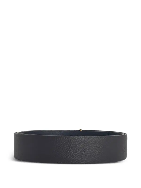 TOM FORD Leather Belt With Gold Buckle
