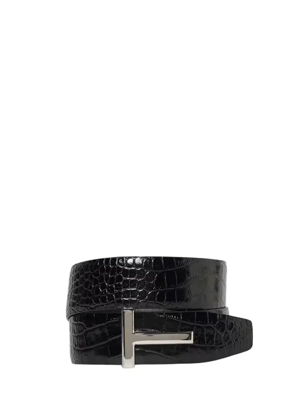 TOM FORD Leather Belt - Black