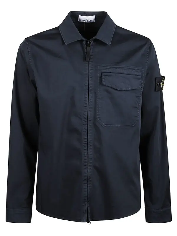 Stone Island Cotton Shirt With Patch Pocket