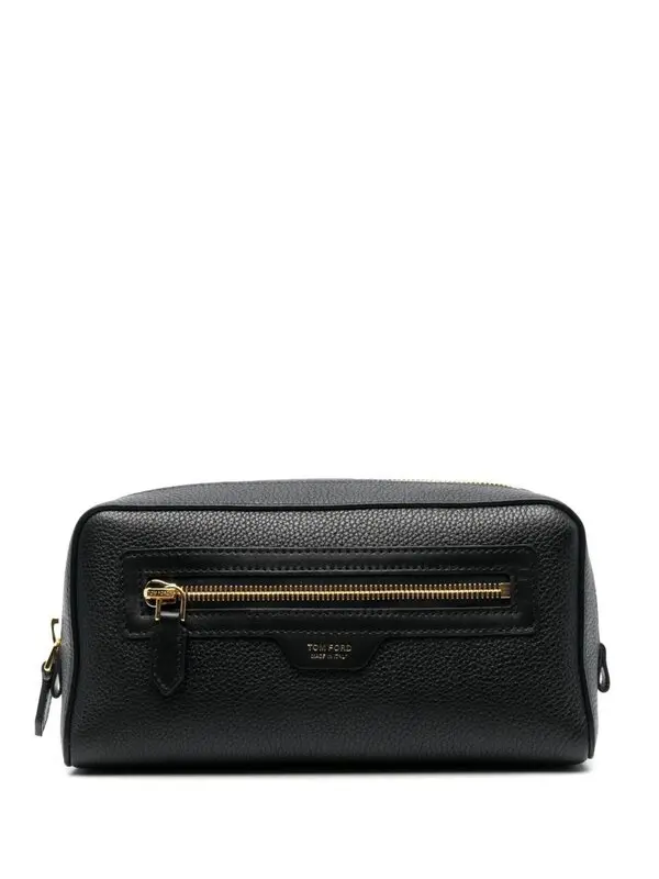 TOM FORD Leather Cosmetic Bag - Black