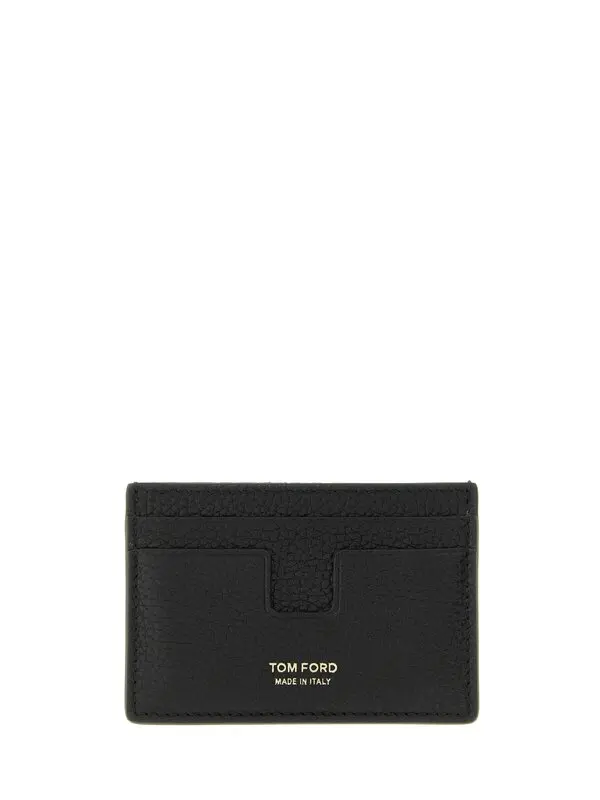 TOM FORD Leather Credit Card Holder - Black
