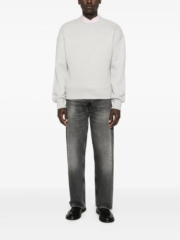AMI Paris De Coeur Cotton Sweatshirt - Grey