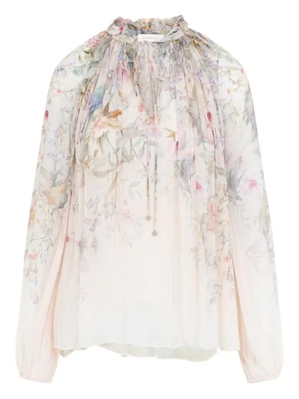 Zimmermann Rebellion Printed Blouse - White