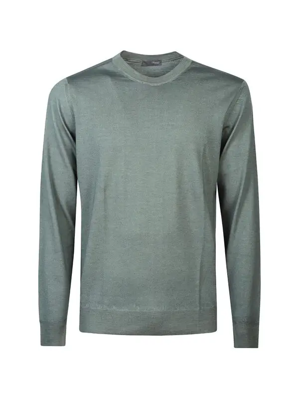 DRUMOHR Crew Neck Virgin Wool Sweater - Green