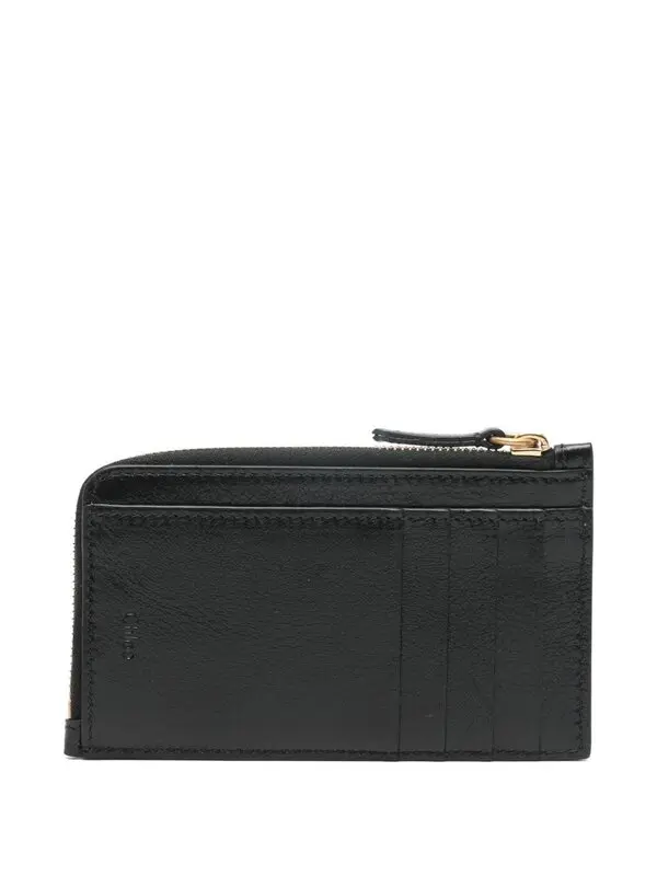 Chloé Paddington Leather Card Case - Black