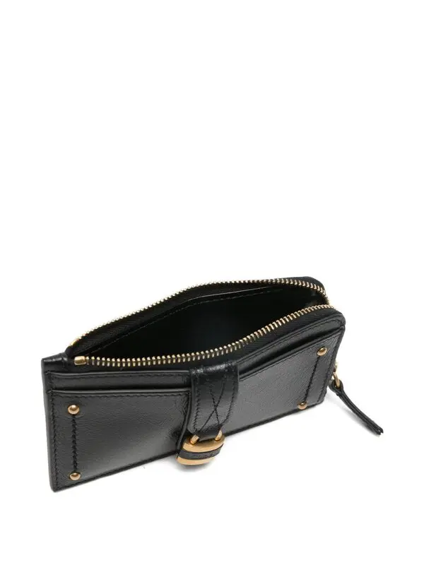 Chloé Paddington Leather Card Case - Black