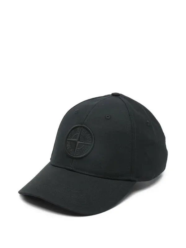 Stone Island Logo Baseball Cap - Black