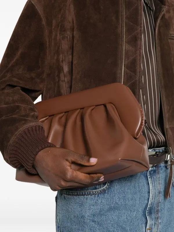 THEMOIRE Bios Vegan Leather Clutch - Brown