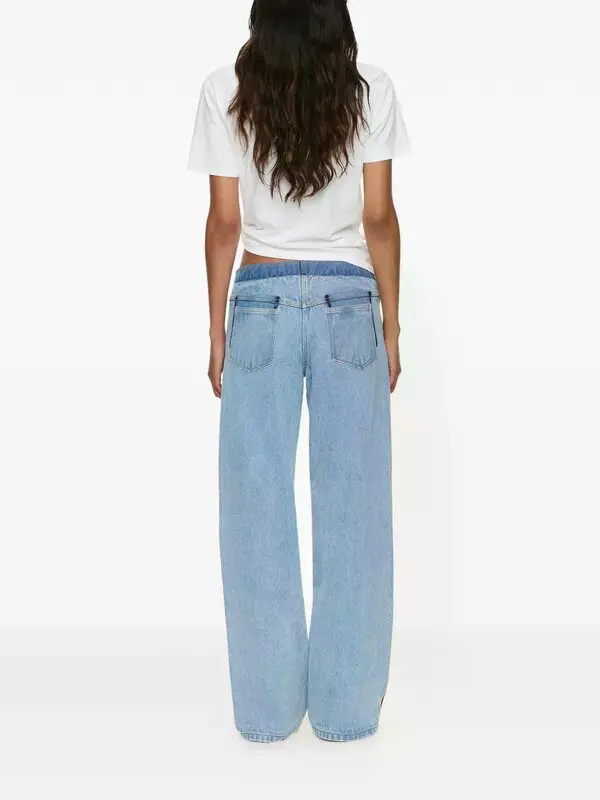 Christopher Esber Suede-panelled Denim Trousers
