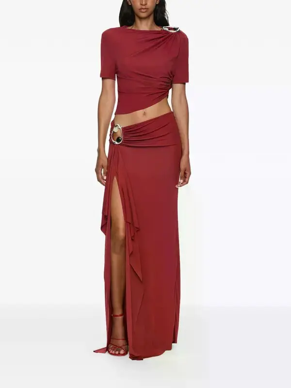 Christopher Esber Orica Cascade Crystal Jersey Skirt