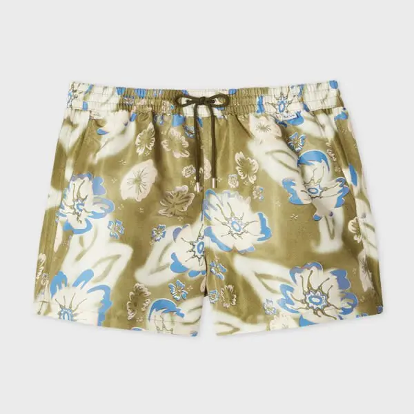 Paul Smith Floral Print Swim Shorts - Green