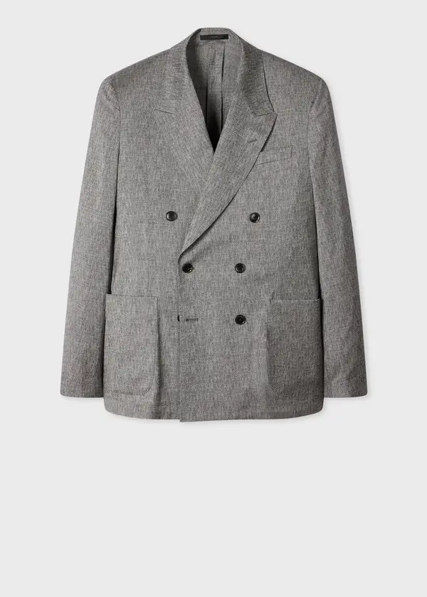 Paul Smith Wool Jacquard Double-breasted Blazer
