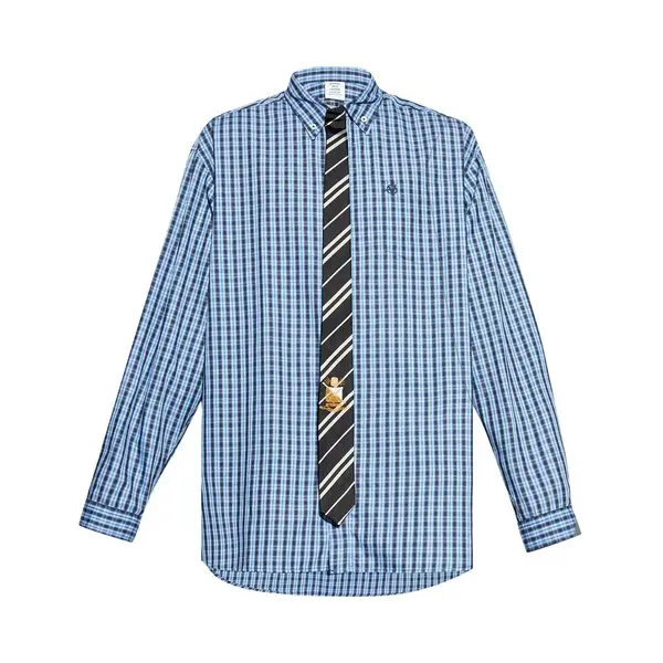 Vetements Tie Detailed Shirt - Blue