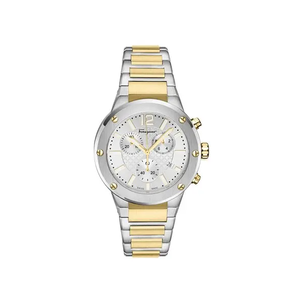 FERRAGAMO F-80 Chrono Bracelet Watch - Gold