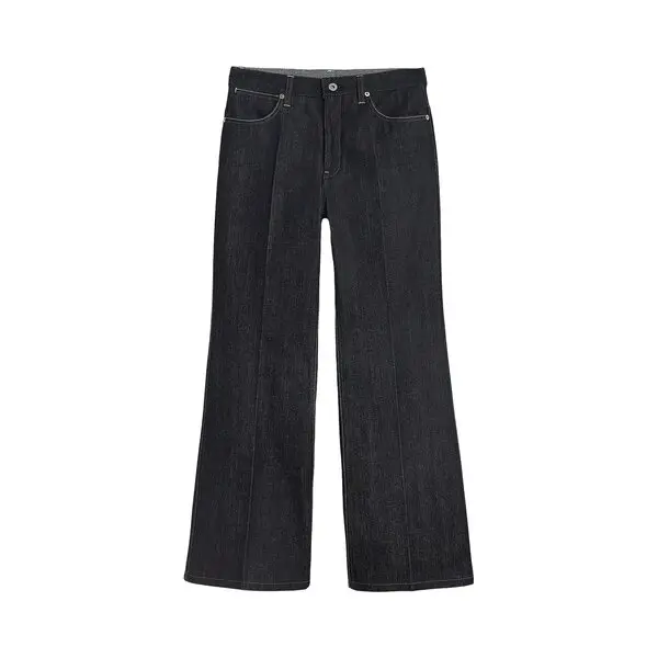JIL SANDER Leather Detail Jeans