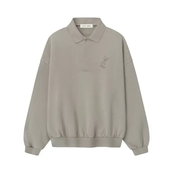 Fear Of God Classic Polo Sweatshirt 'smoke - Grey