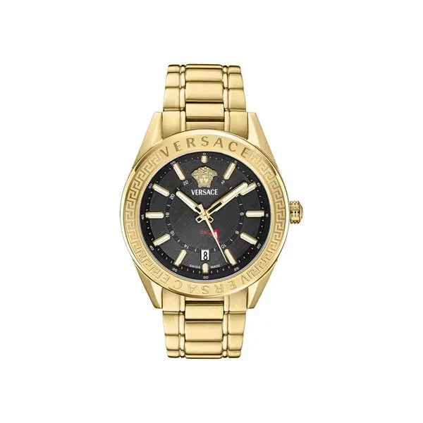 Versace V Code Gmt Bracelet Watch - Gold