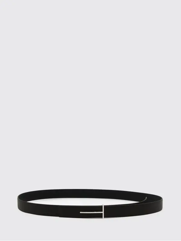 TOM FORD Reversible Leather T Logo Belt - Brown