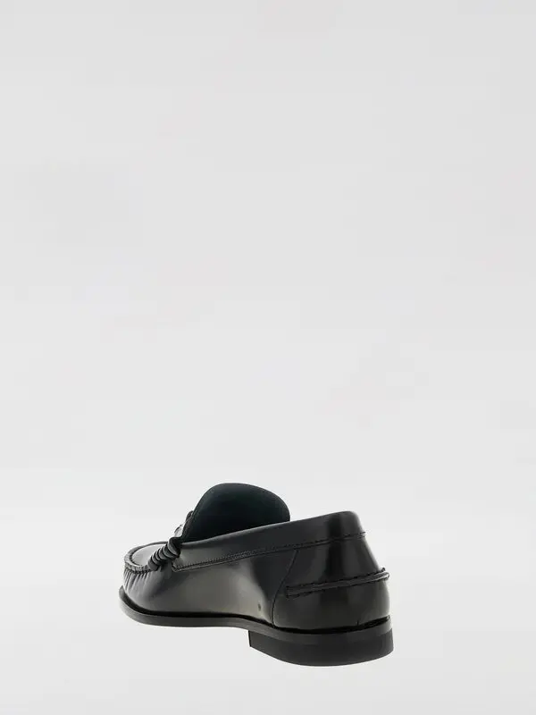 TOD'S Leather Loafer With Horsebit Detail - Black