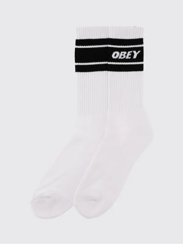 Obey Ribbed Socks - White
