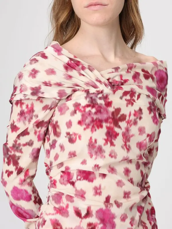 Isabel Marant Étoile Off-the-shoulder Floral Print Blouse - Pink