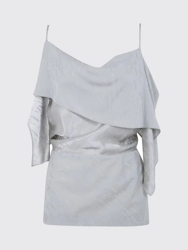 MAISON MARGIELA Draped Off-shoulder Top - Grey
