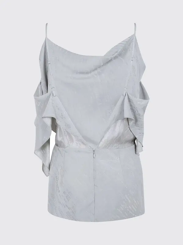 MAISON MARGIELA Draped Off-shoulder Top - Grey