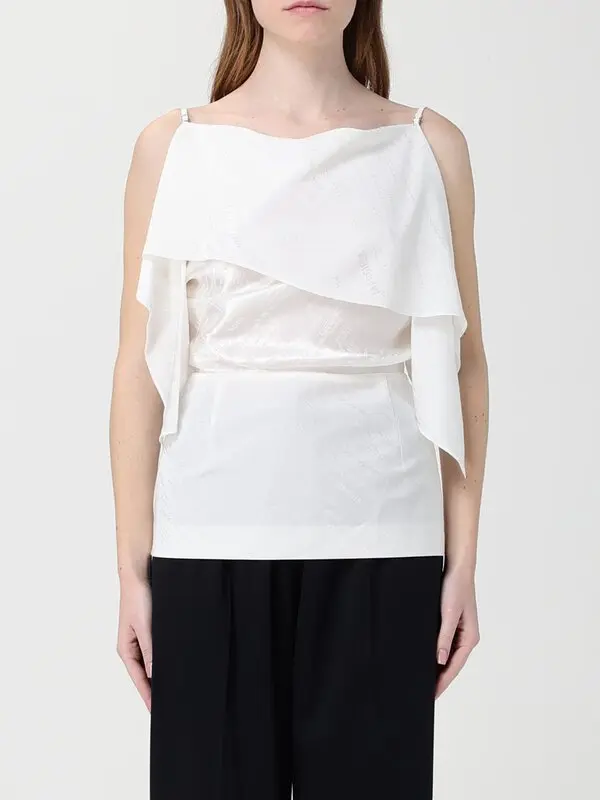 MAISON MARGIELA Asymmetrical Draped Top - White