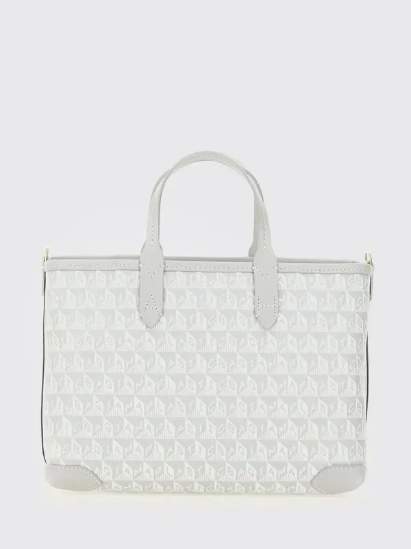 ANYA HINDMARCH I Am A Plastic Bag Wink" Coated Cotton Tote - Grey
