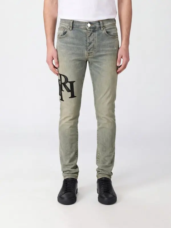 Amiri Distressed Logo Jeans
