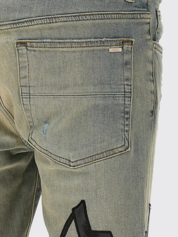 Amiri Distressed Logo Jeans