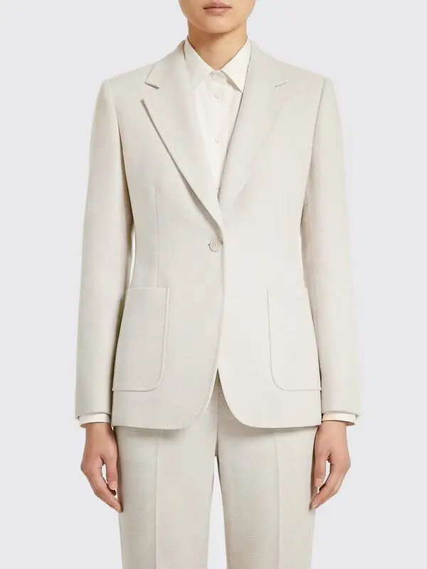 Max Mara Single-breasted Jacket - Yellow Cream