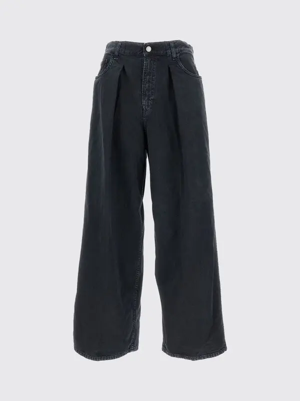 HAIKURE Pleated Wide-leg Jeans - Grey