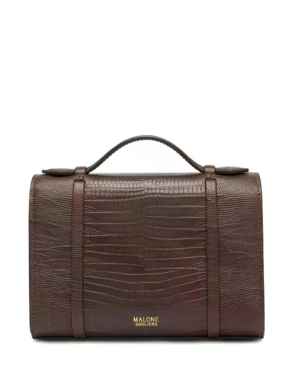 MALONE SOULIERS Embossed Leather Top Handle Bag