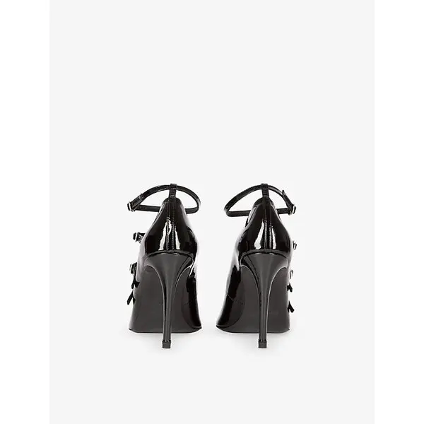 The Kooples Caged Patent-leather Heeled Pumps