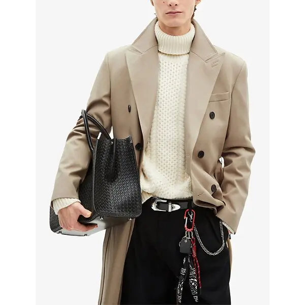 The Kooples Double-breasted Belted Cotton Trench Coat