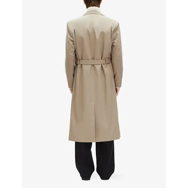 The Kooples Double-breasted Belted Cotton Trench Coat