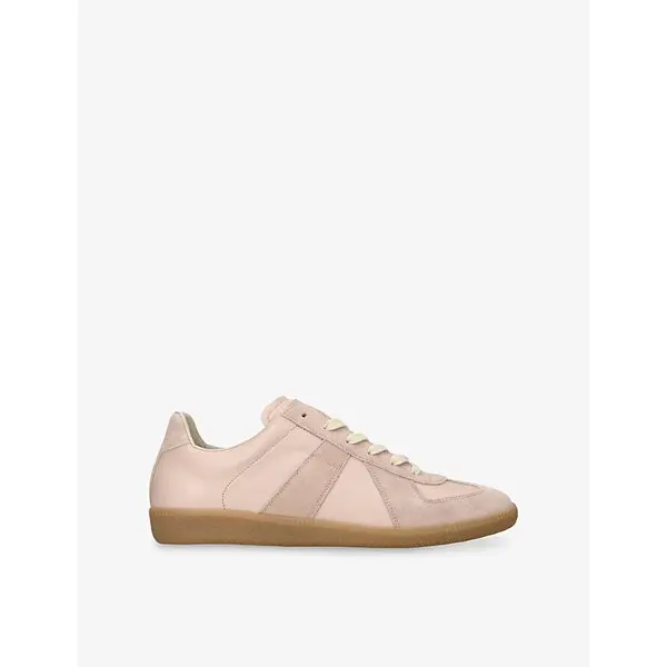 MAISON MARGIELA Replica Leather And Suede Trainers