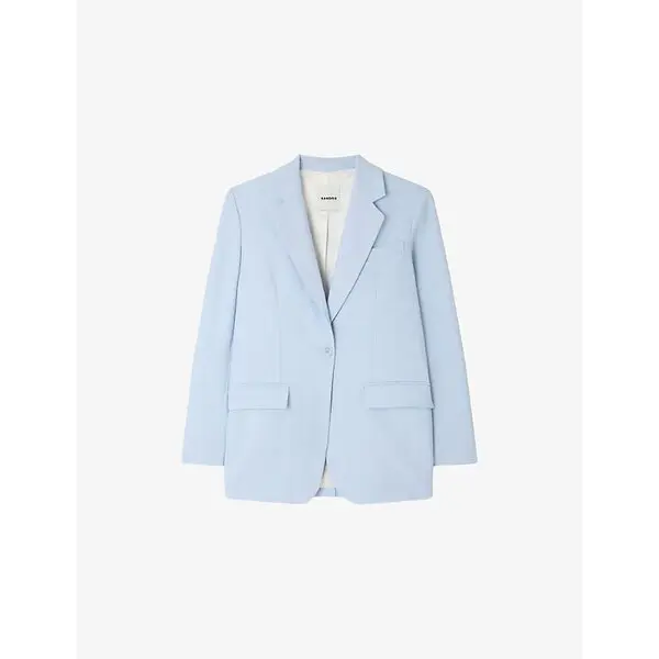 Sandro Sequin-stripe Single-breasted Woven Blazer