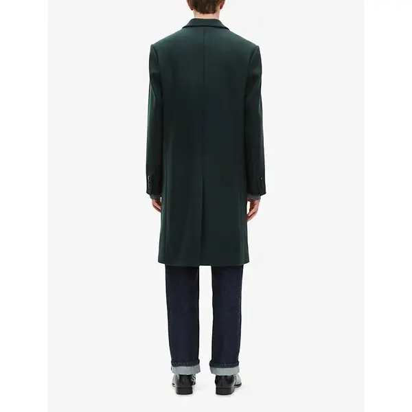 The Kooples Single-breasted Long Wool-blend Coat