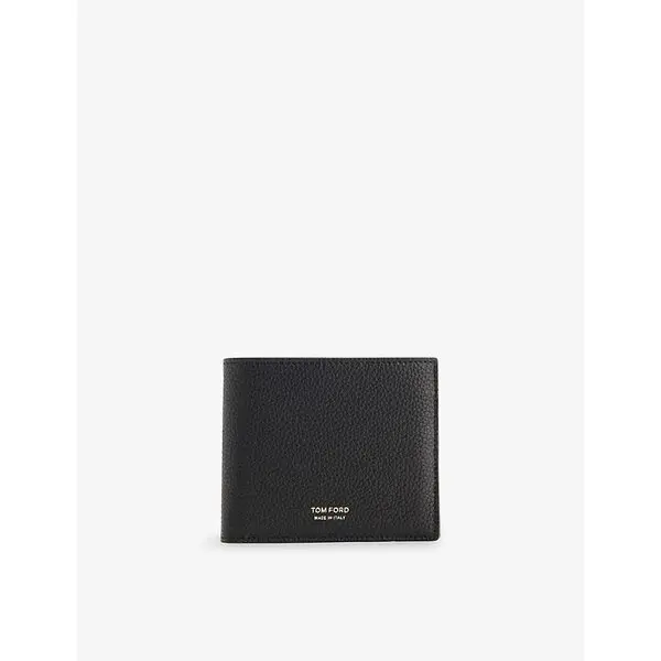 TOM FORD Line Billfold Leather Wallet - Black