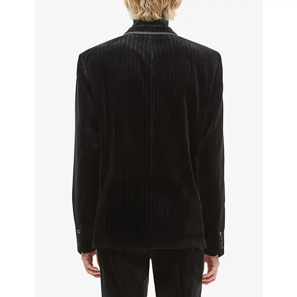 The Kooples Double-breasted Velvet Suit Jacket