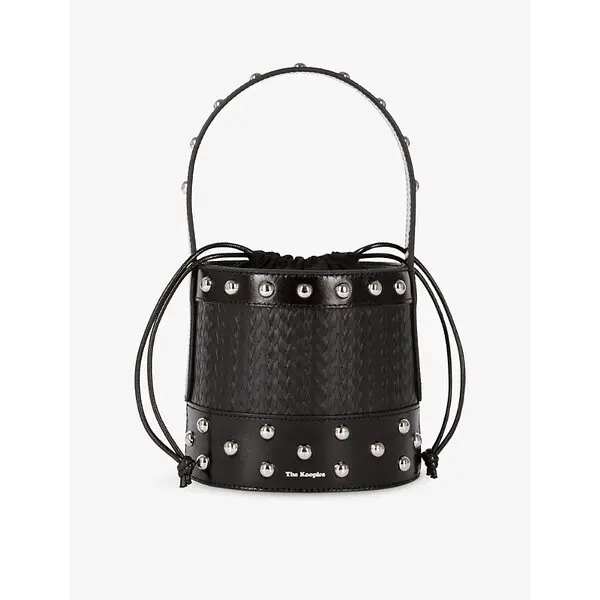 The Kooples Stud-embellished Leather Bucket Bag