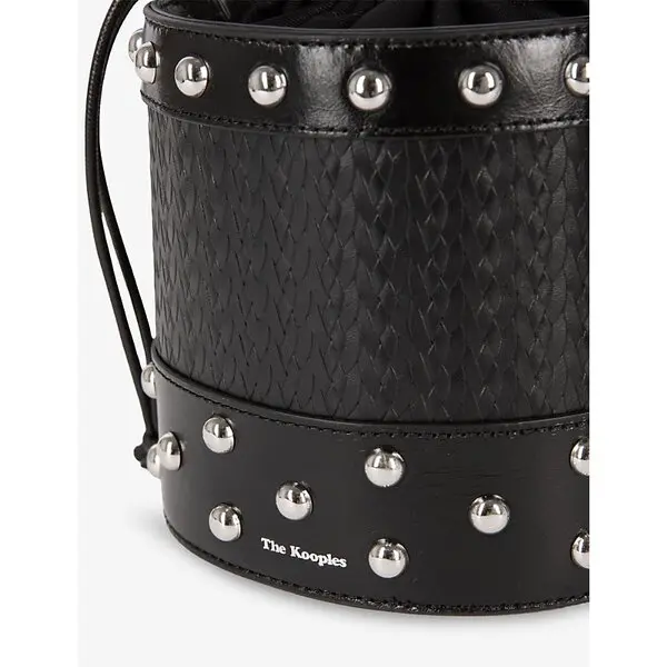 The Kooples Stud-embellished Leather Bucket Bag
