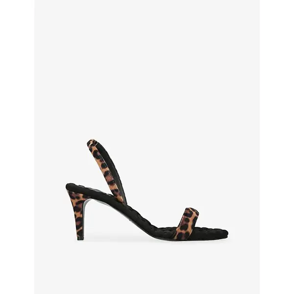 Aera Claudia 70 Leopard Velvet Slingback Sandals
